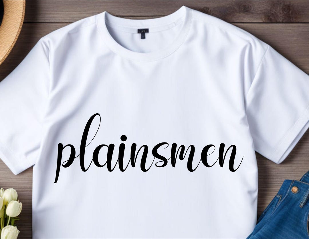Plainsmen Mascot Hand Lettered Svg, Plainsmen Mascot Png, Plainsmen ...