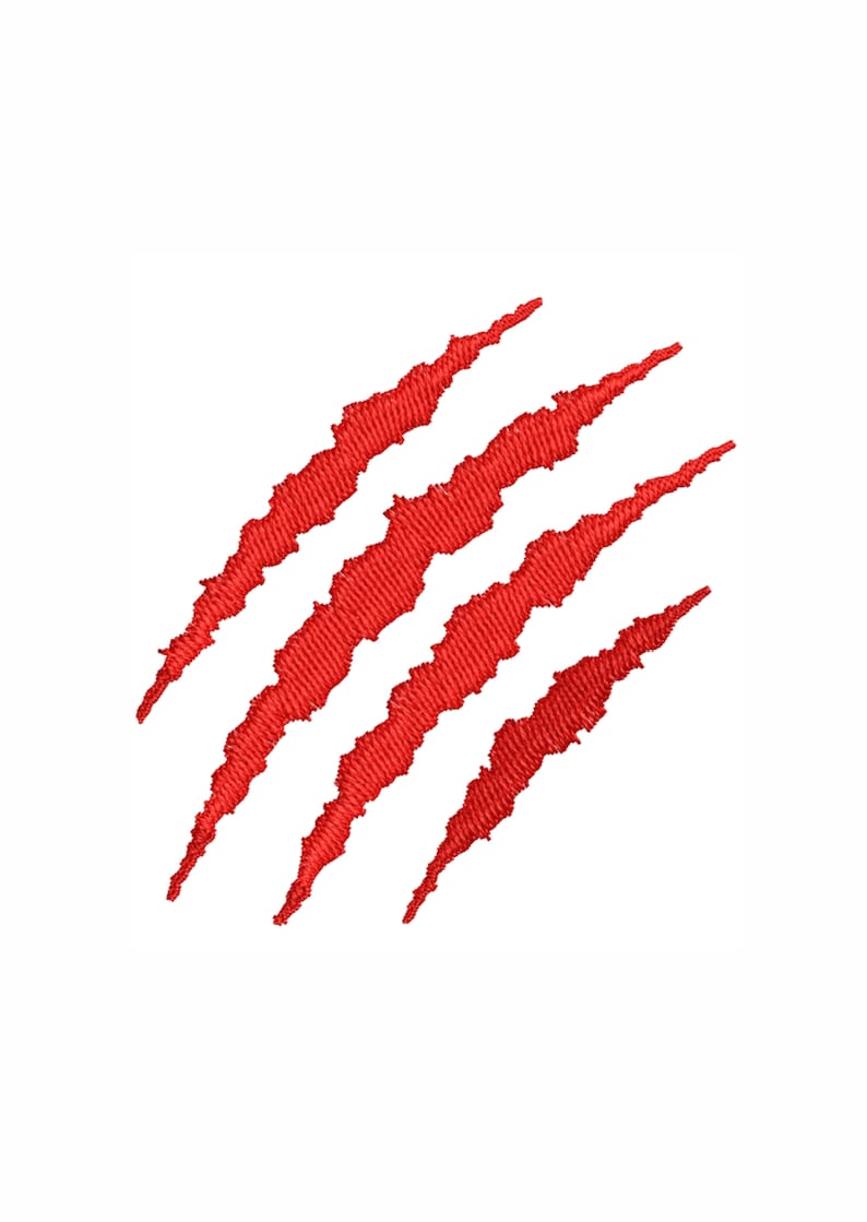 Claw Marks Embroidery Design | Claw Machine Embroidery Design Pattern ...