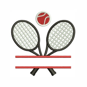 Tennis Racket Logo Embroidery Design Tennis Racket Logo Dst File Tennis ...