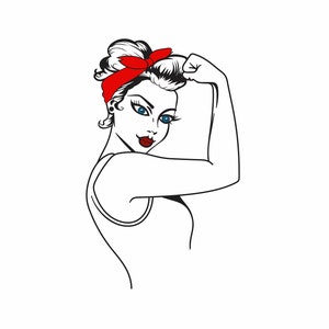 Rosie the Riveter Svg, Rosie the Riveter Afro Png, Modern Rosie the ...