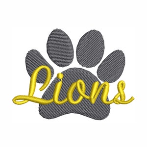 Lions Paw Embroidery Design | Lion Paw Print Dst File | Paw Print Pes ...