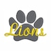 Lions Paw Embroidery Design | Lion Paw Print Dst File | Paw Print Pes ...