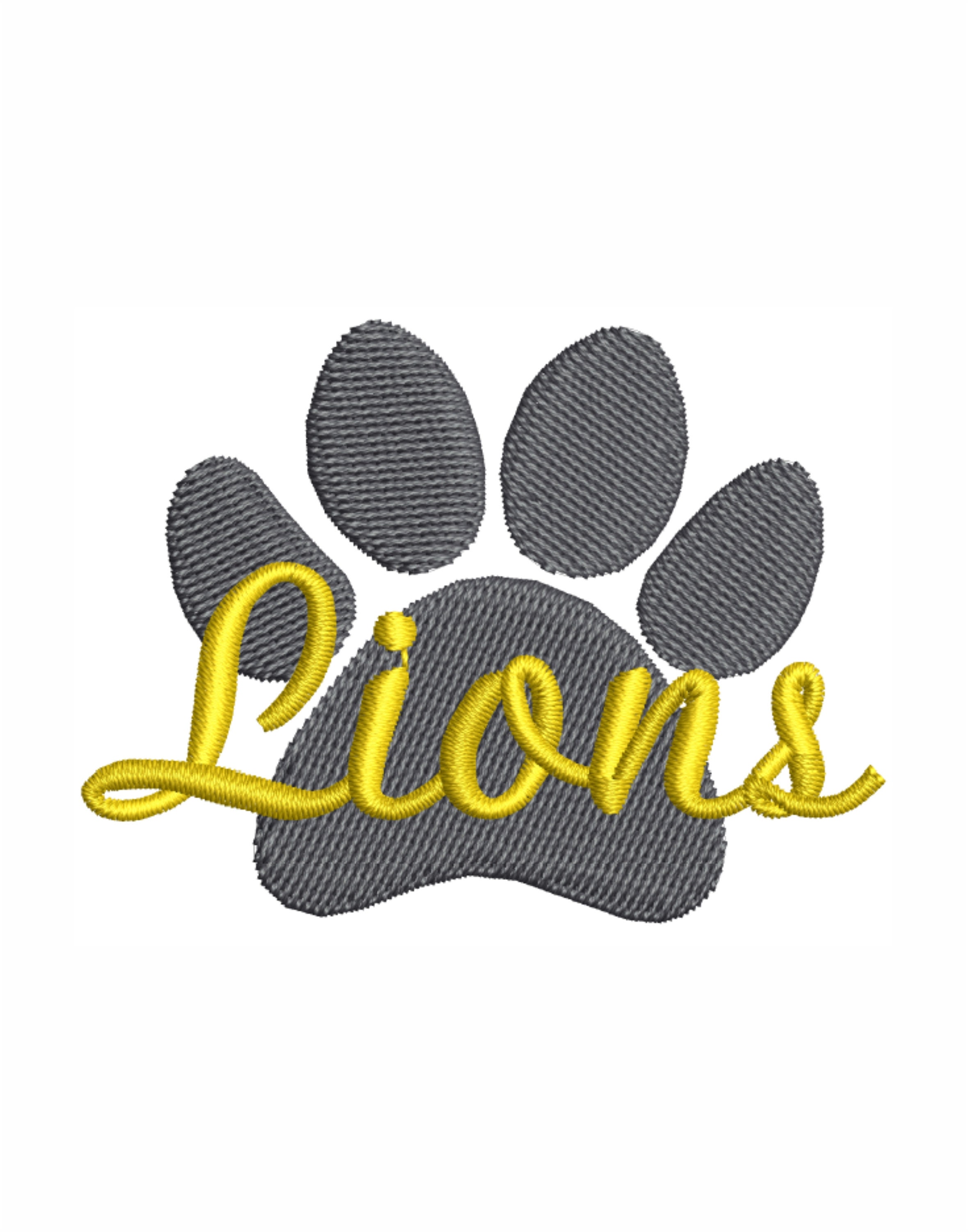 Lions Paw Embroidery Design | Lion Paw Print Dst File | Paw Print Pes ...