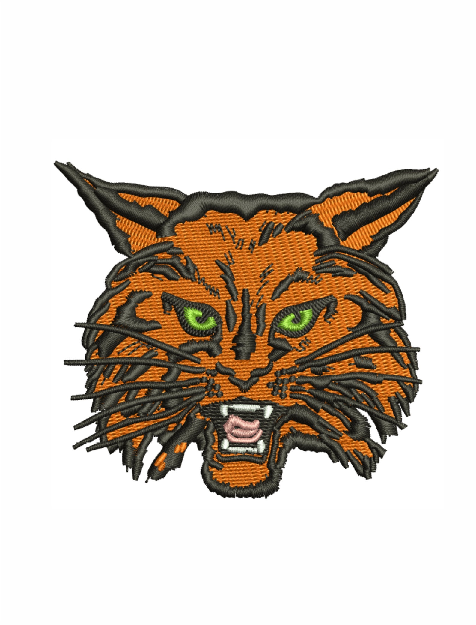 Bobcat Embroidery Design | Bobcat Face Embroidery Design Pattern | Cat ...