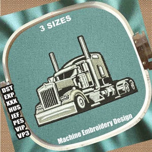 Semi Truck Embroidery Patterns | Truck Tractor DST File | Semi Trailer ...
