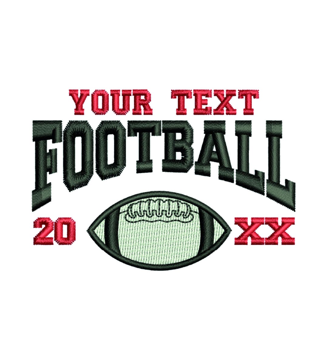 Custom Football Machine Embroidery Designs | Mascot Football Logo ...