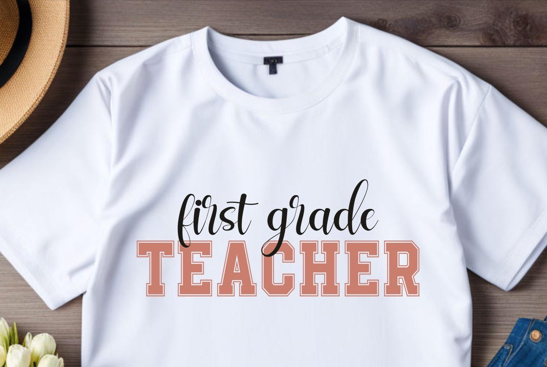First Grade Teacher Svg, Back to School Png, Teacher Life Vector File ...