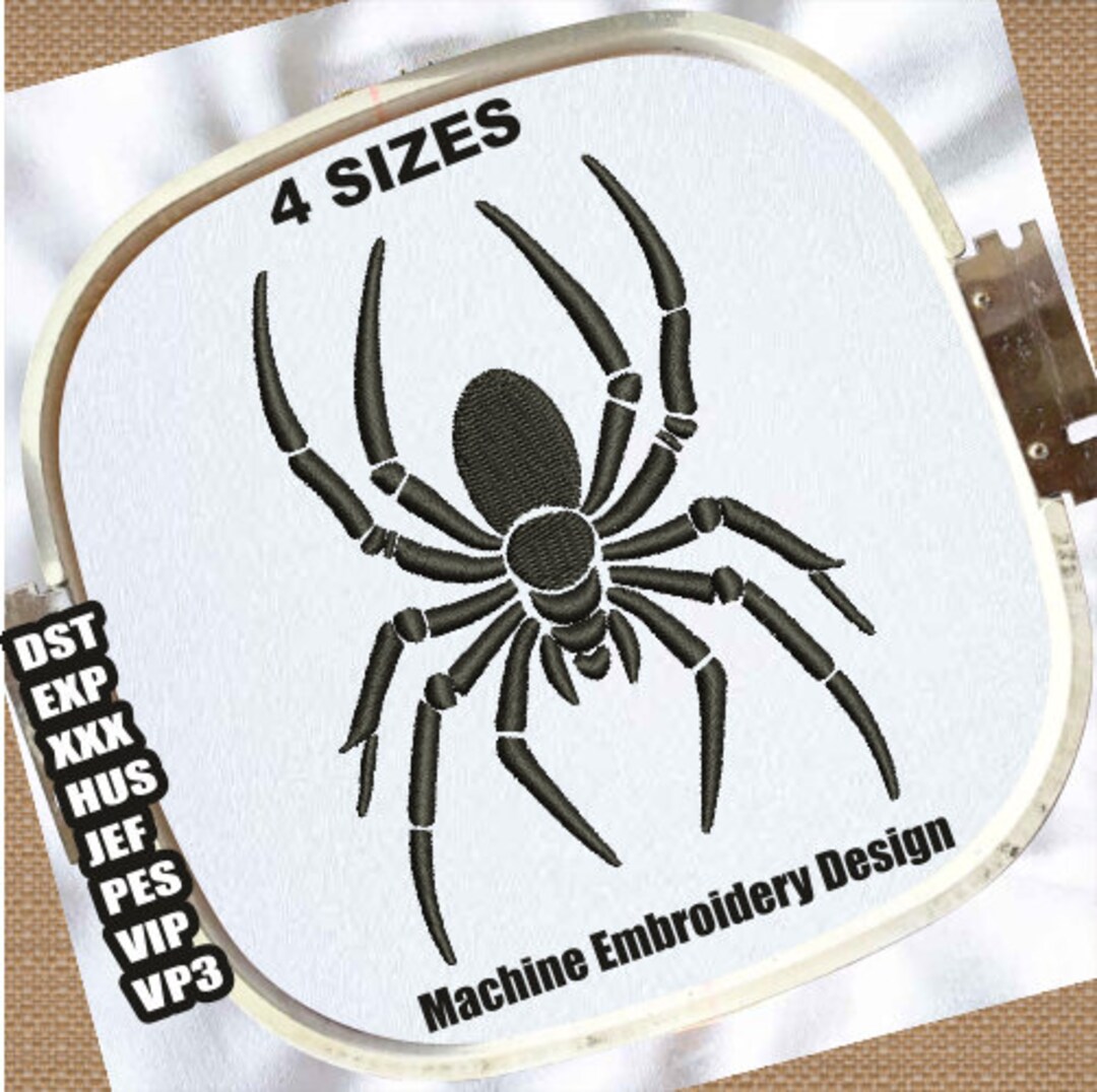 Spider Embroidery Patterns | Spider Symbol DST Files | Spider Animals ...