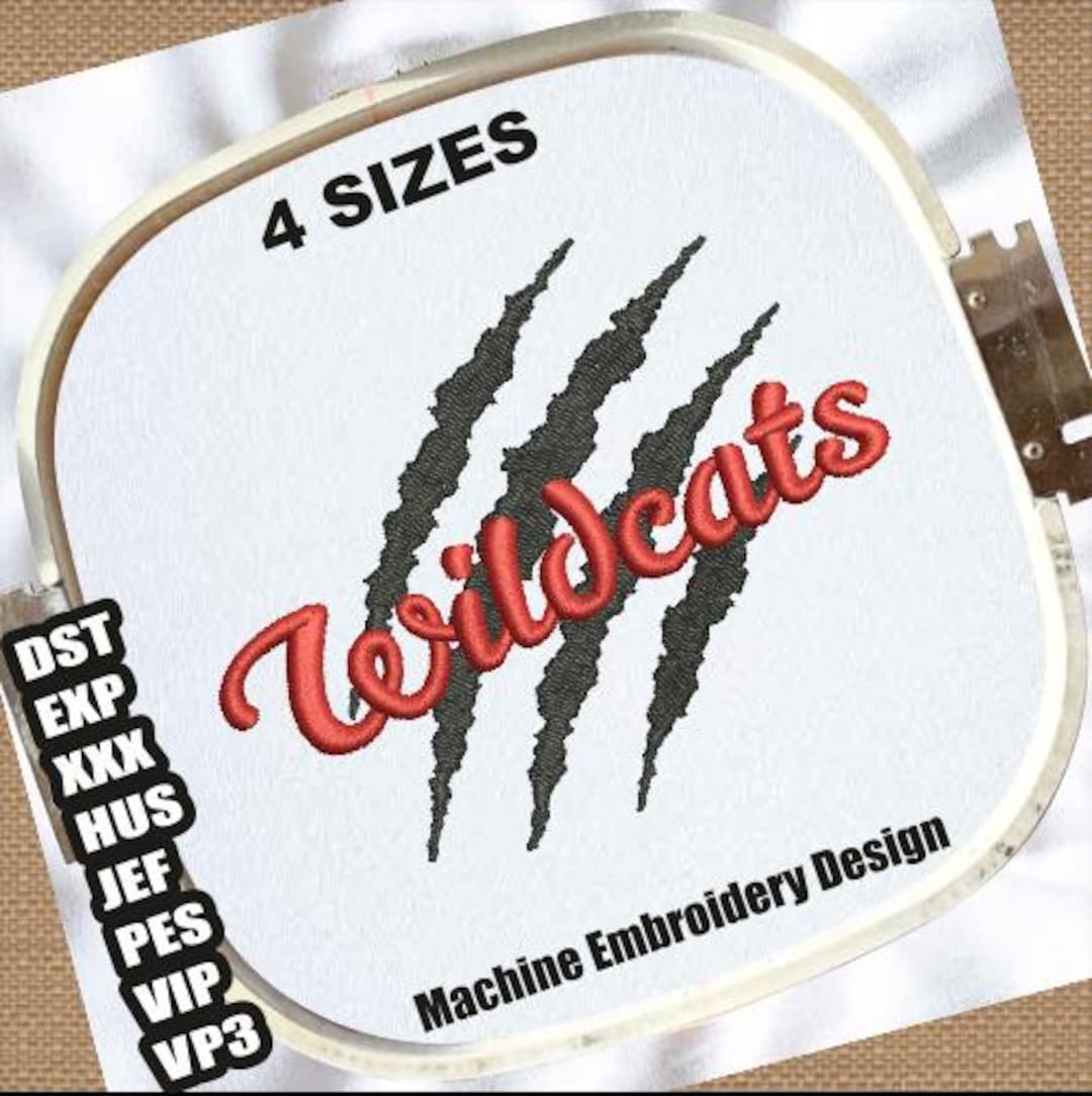 Wildcat Claw Marks Machine Embroidery Designs | Wildcat Scratch ...
