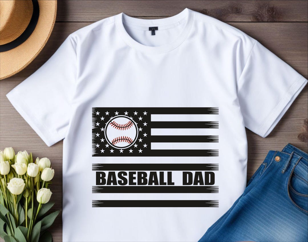 Baseball Dad Flag Ball Svg, Baseball Dad Flag Png, Fathers Day Vector ...