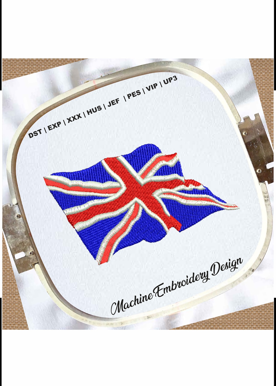 Great Britain Flag Embroidery Design | UK Flag Dst File | Union Jack ...