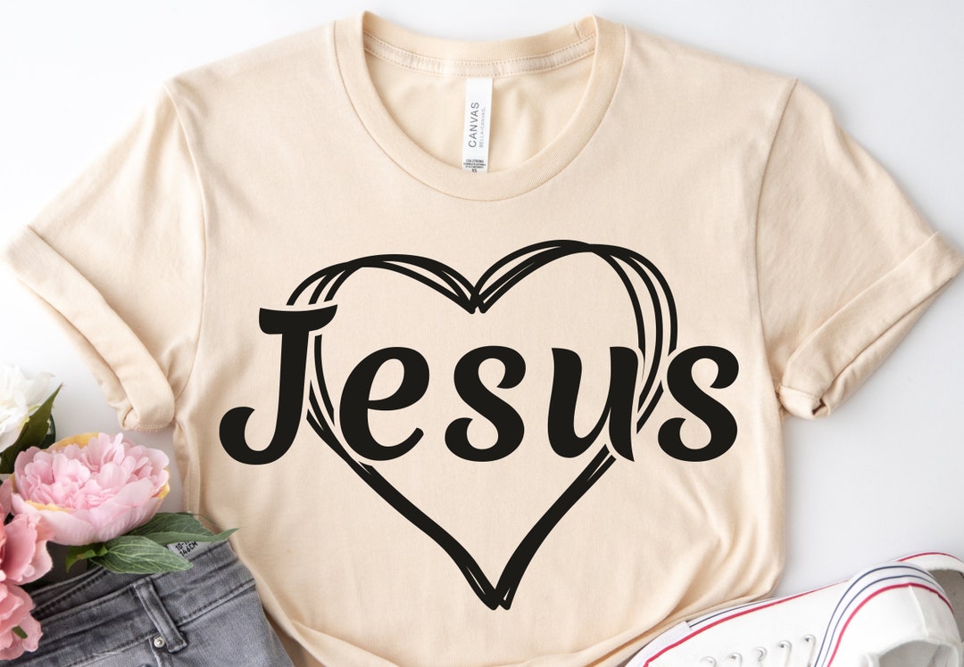 Jesus Heart Style Svg, Jesus Love Png, Jesus Heart Vector File, Jesus ...