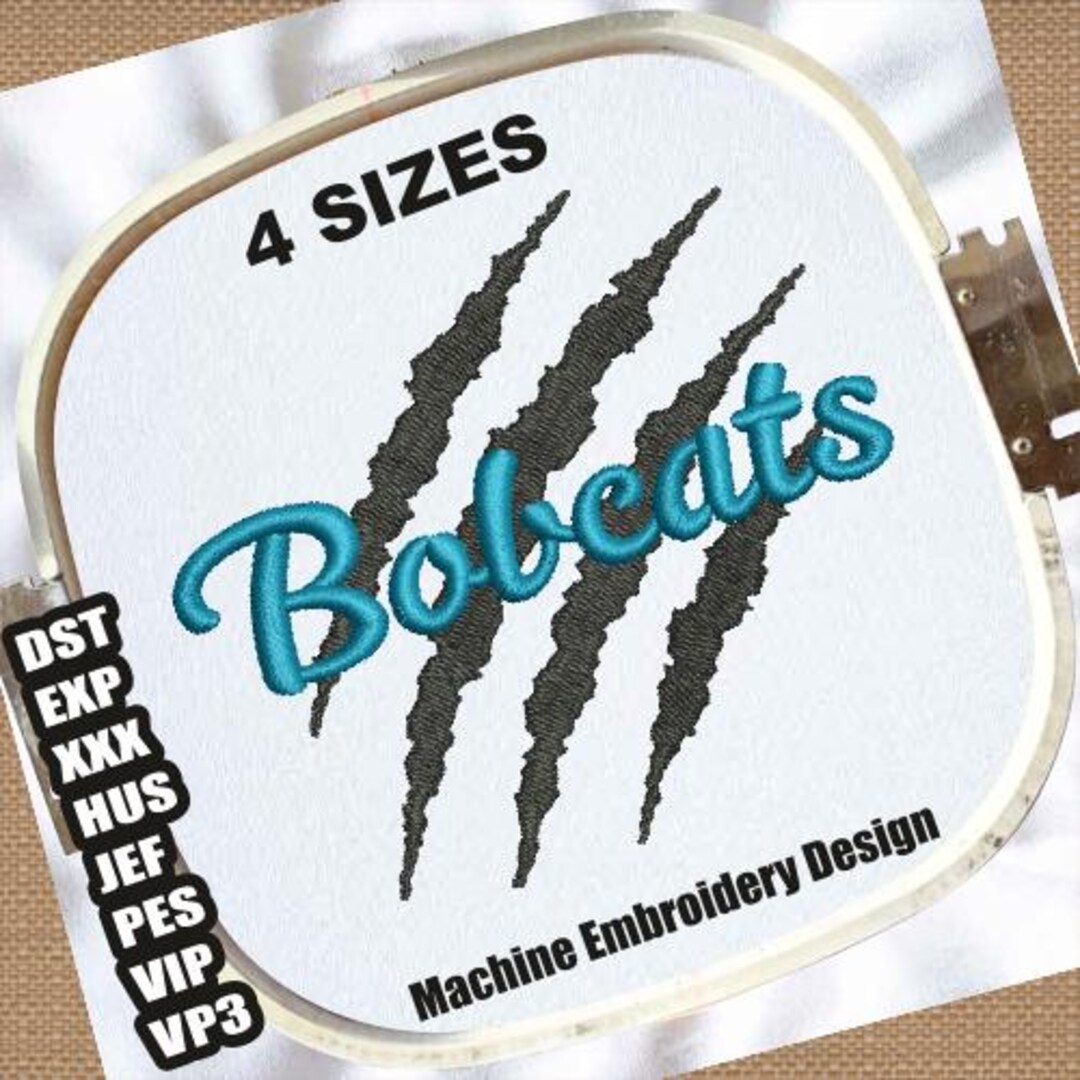 Bobcats Claw Marks Machine Embroidery Design | Bobcats Claw Scratch ...