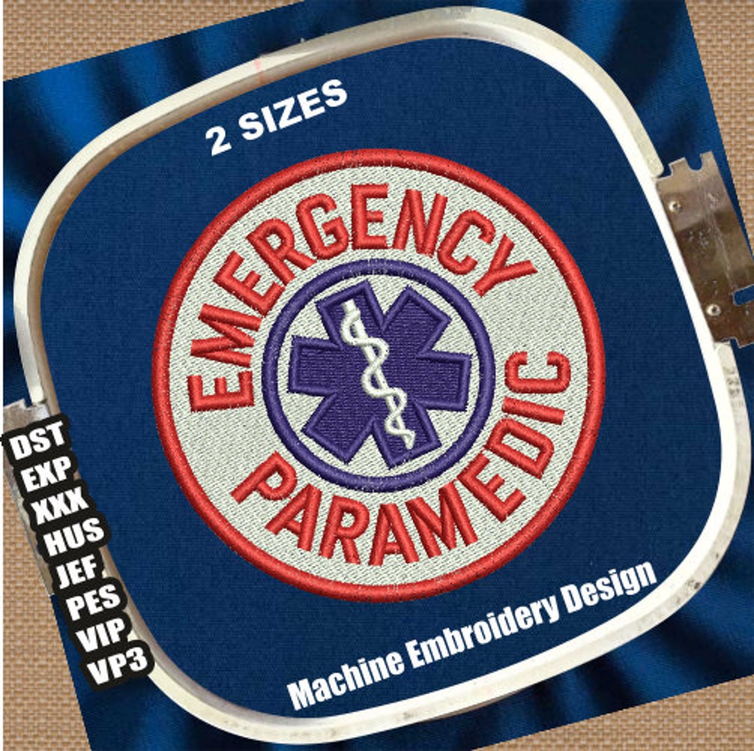 Emergency Paramedic Embroidery Design | Paramedic Medical DST File ...