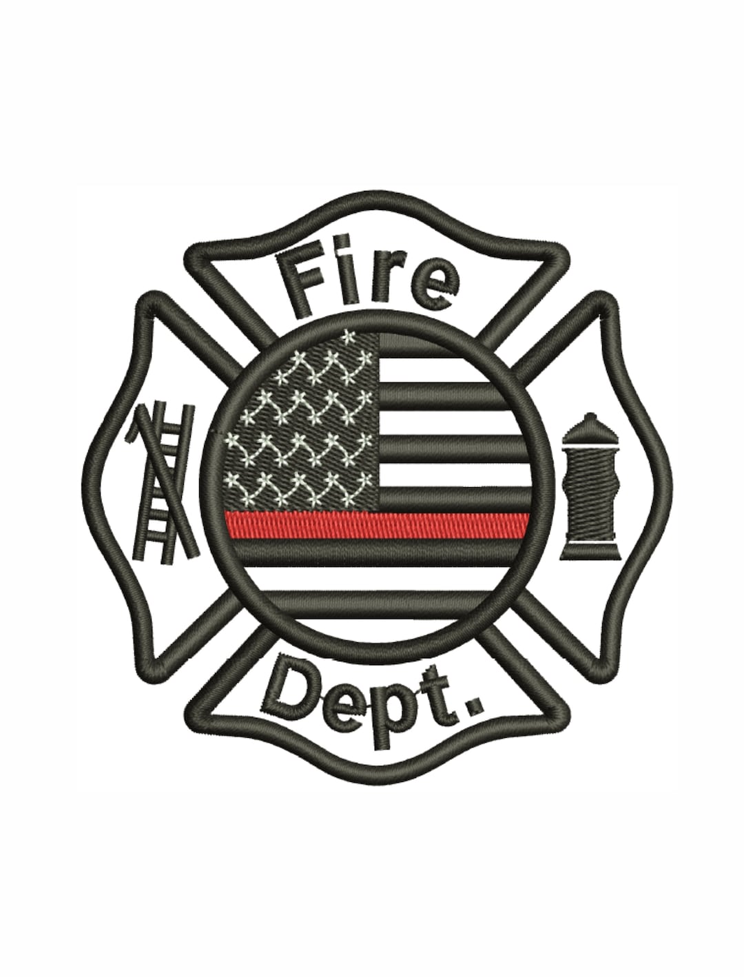Fire Dept Logo Embroidery Design | Fire Department Crest Embroidery ...