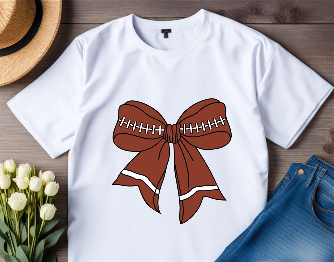 Football Coquette Bow Svg, Sports Coquette Bow Png, Football Coquette ...