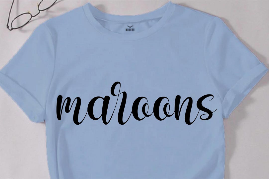Maroons Mascot Hand Lettered Svg, Maroons Mascot Png, Maroons Vector ...