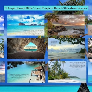 Tropical Beach Bible Verse Desktop Wallpaper Slideshow, Inspirational ...