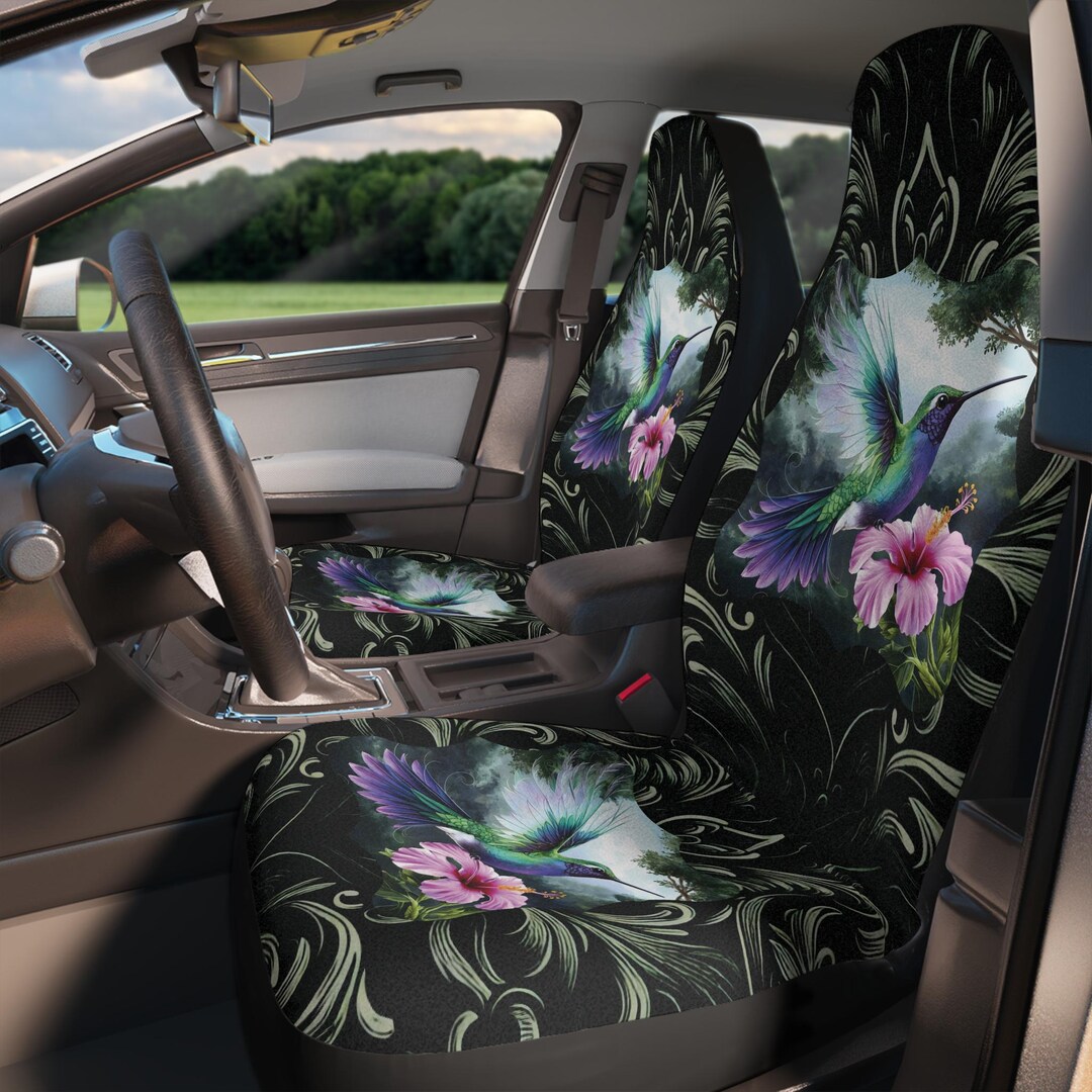 Hummingbird Car Seat Covers Set - Stylish Vehicle Accessories, Bird ...