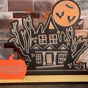 DIGITAL FILE Haunted House Standup Decoration for Halloween. - Etsy