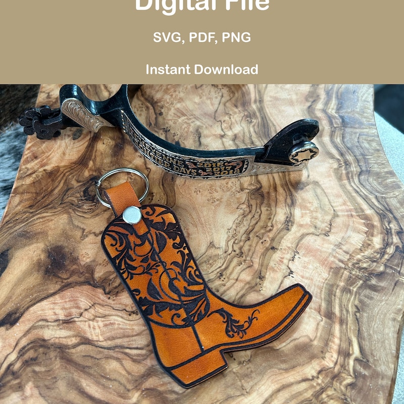 Cowgirl Boot Keychain - Etsy