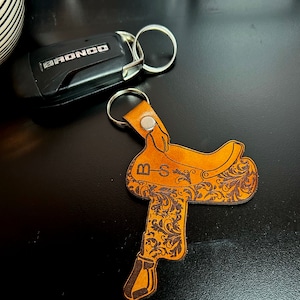 DIGITAL FILE: Leather Saddle Keychain SVG. Incredibly Detailed and Simple to Assemble. Laser ...