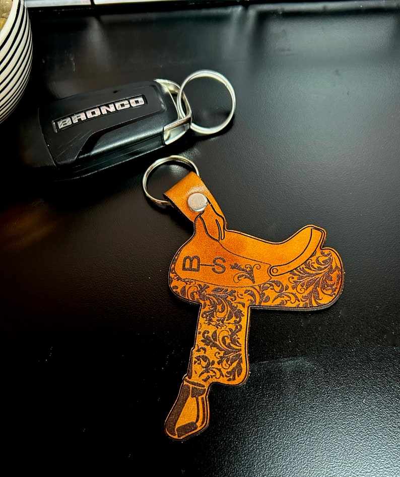 DIGITAL FILE: Leather Saddle Keychain SVG. Incredibly Detailed and ...