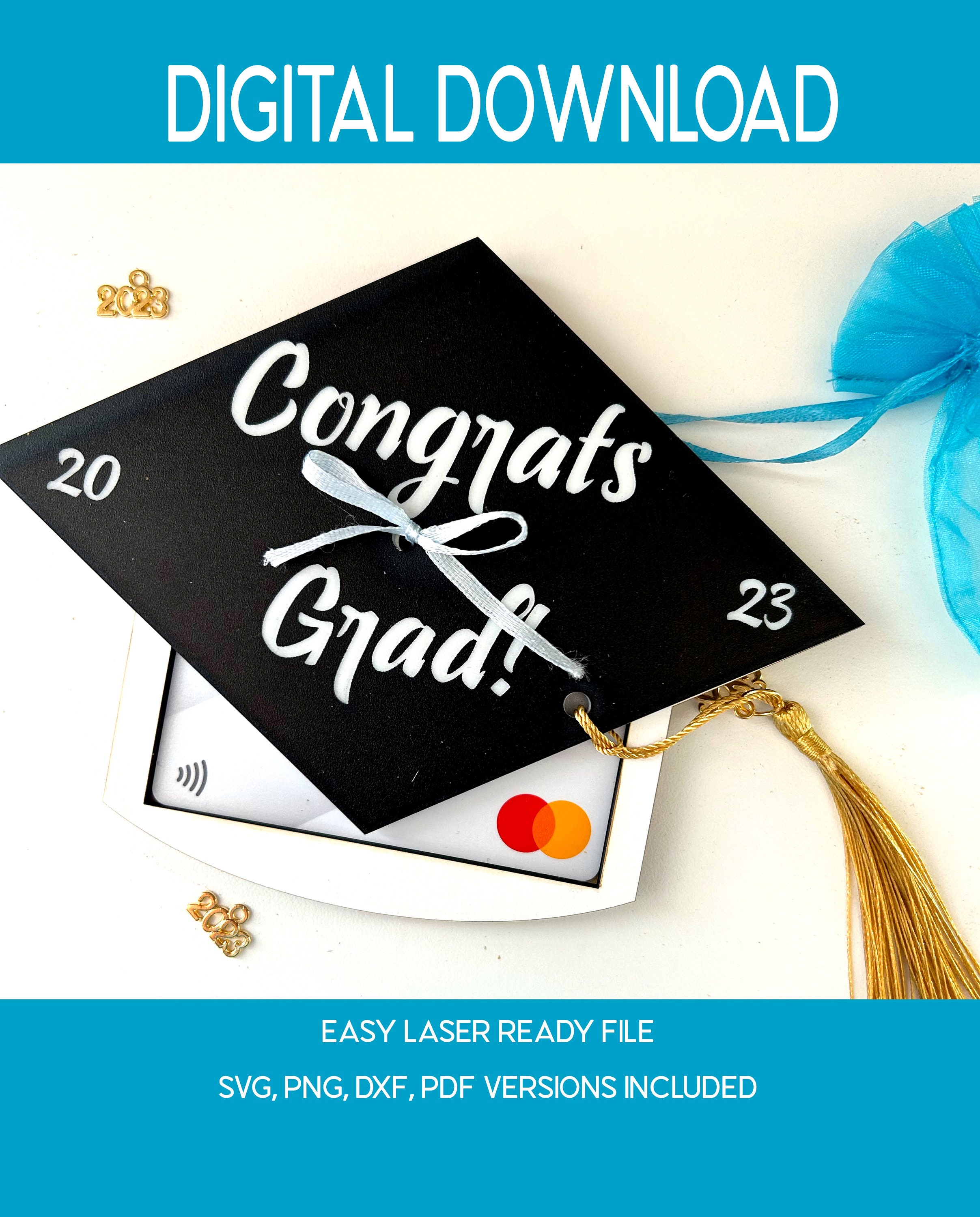 DIGITAL DOWNLOAD 2023 Graduation Gift Card Holder SVG. Laser - Etsy