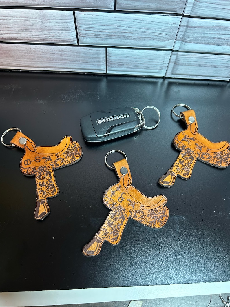 DIGITAL FILE: Leather Saddle Keychain SVG. Incredibly Detailed and ...