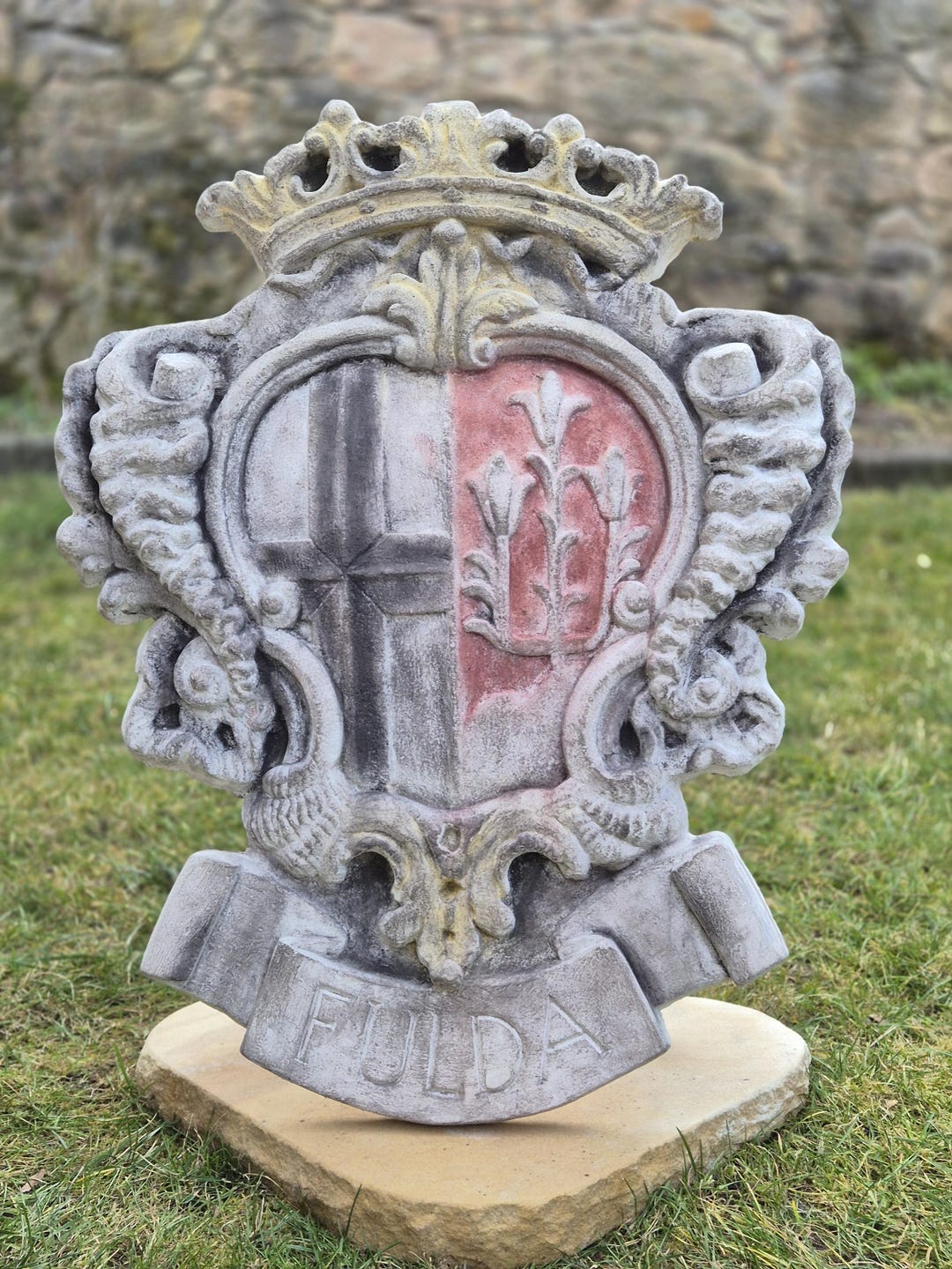 Fulda Coat of Arms Made of Concrete – Handmade Stone Cast, Weatherproof ...