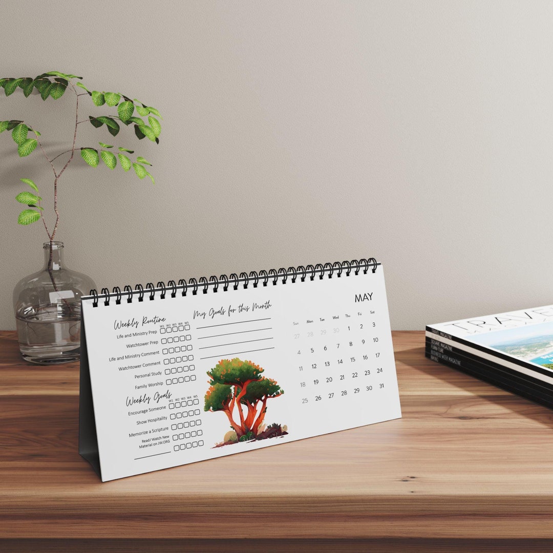 JW Desktop Calendar 2025 JW Spiritual Routine Checklist Jehovah's ...