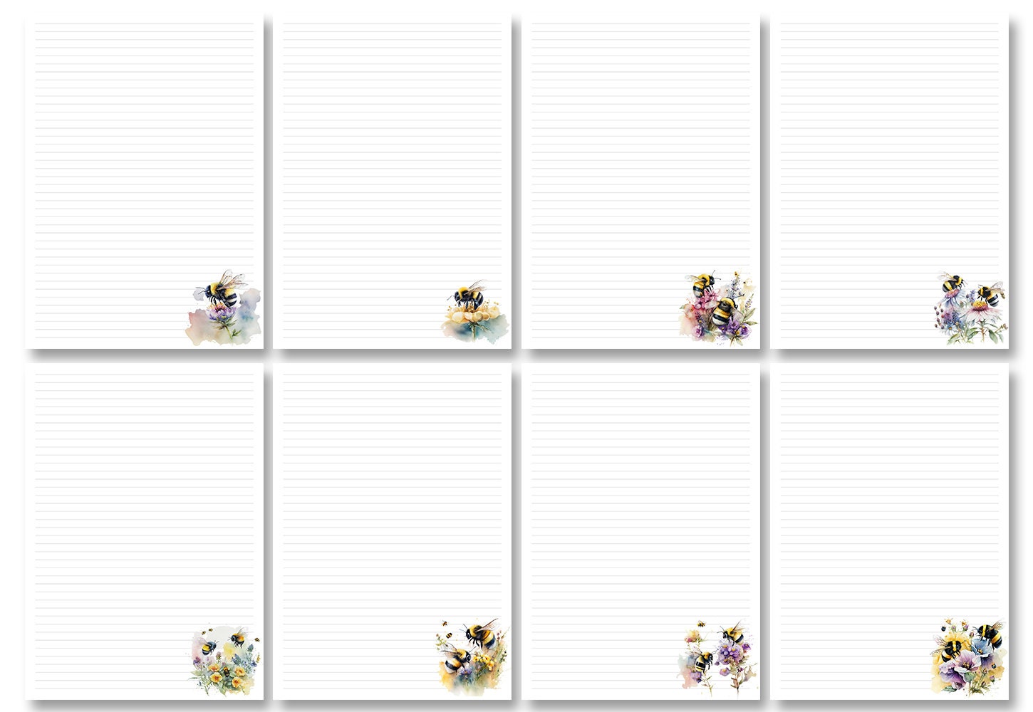 Bumble Bee Printable Stationery JW Letter Writing Stationery Letter ...