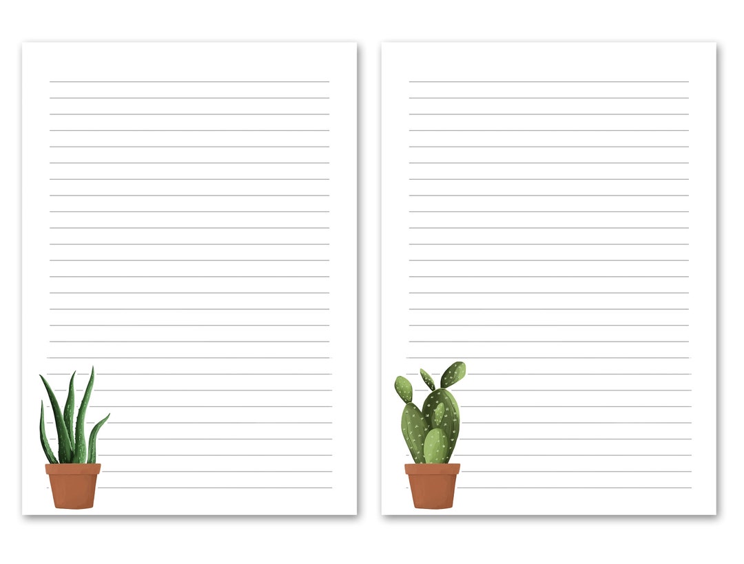 16 Letter Writing Stationery Digital Download | Printable Paper | Plans ...