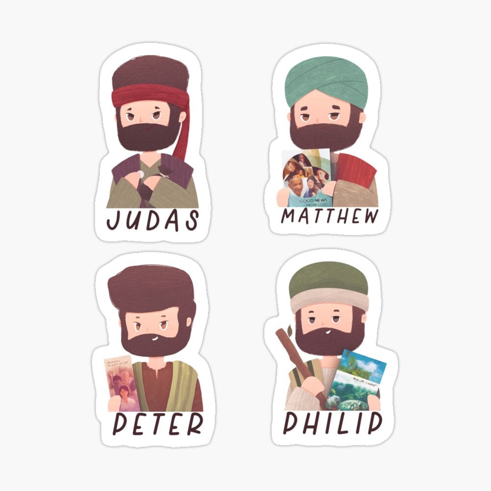 JW Stickers 12 Apostles Printable Jehovah Witness JW Gift for Pioneer ...
