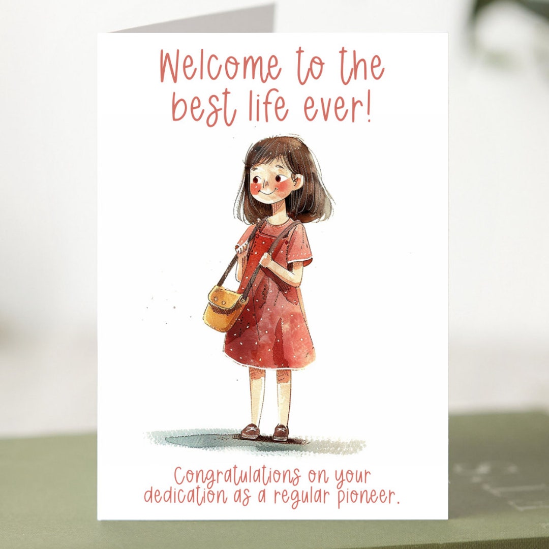 JW Congrats Card for New Regular Pioneer | Appreciation Card ...
