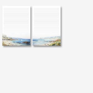 20 Letter Writing Stationery | Watercolor Beach Designs | Digital ...