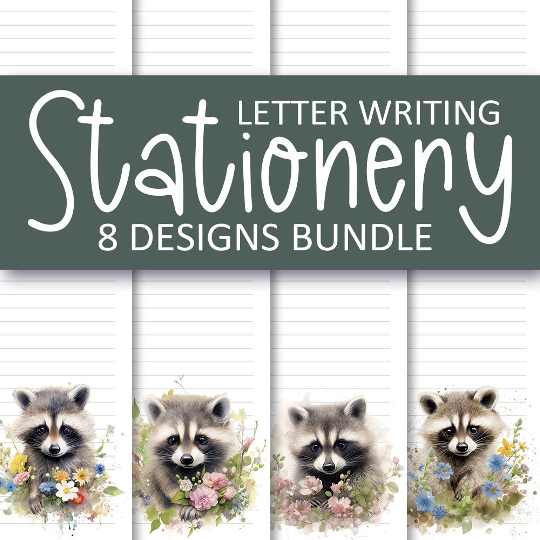 Raccoon Printable Stationery | JW Letter Writing Stationery | Letter ...