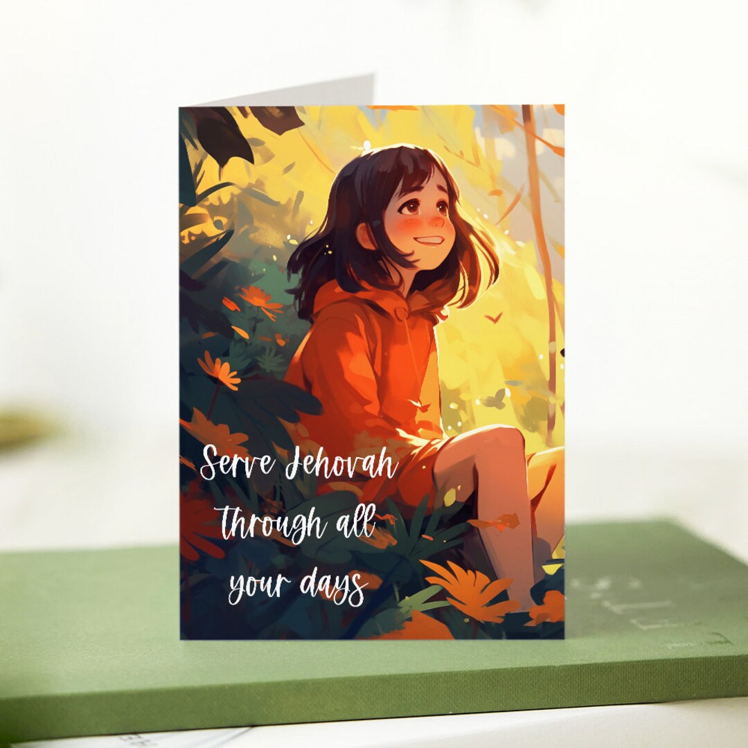 JW Card | Printable Encouragement Card | Serve Jehovah Through All Your ...