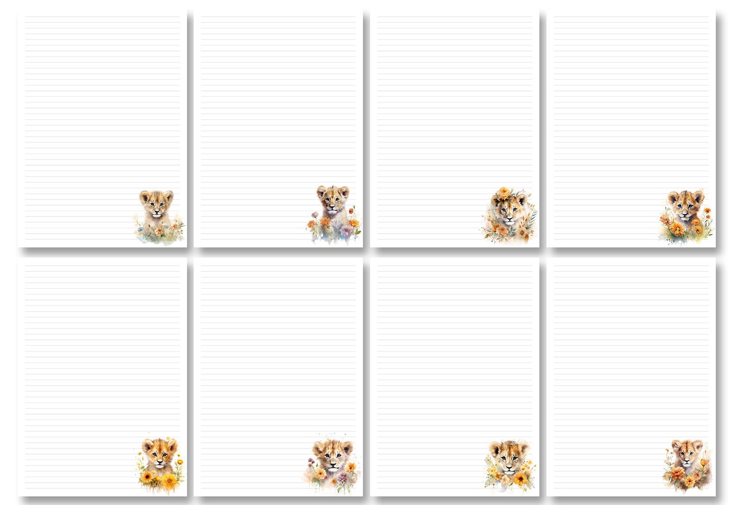 Lion Cub Printable Stationery JW Letter Writing Stationery Letter ...