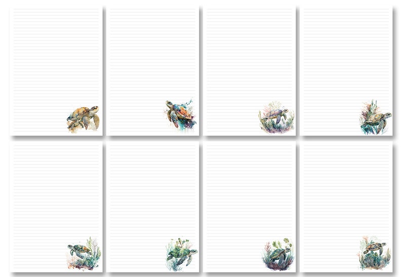 Turtle Printable Stationery JW Letter Writing Stationery Letter Writing ...