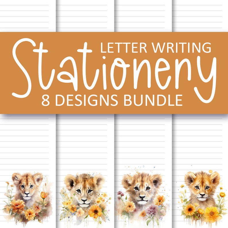 Lion Cub Printable Stationery | JW Letter Writing Stationery | Letter ...