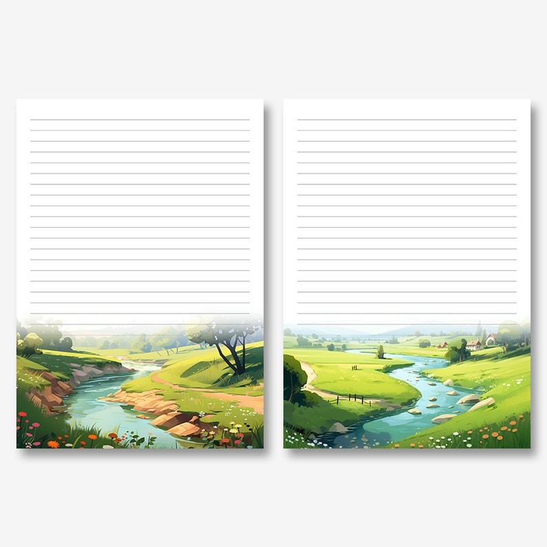 JW Letter Writing Stationery Letter Writing Paper JW Printable Peaceful ...