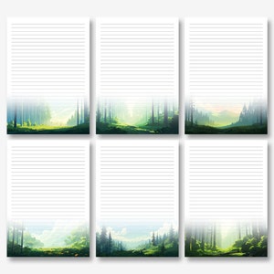 20 Letter Writing Stationery | Green Forest Designs | Digital Download ...