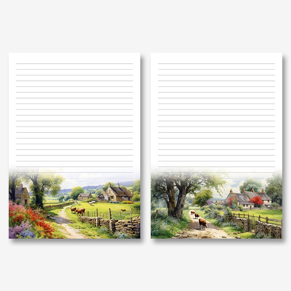 JW Letter Writing Stationery Letter Writing Paper JW Printable Quaint ...