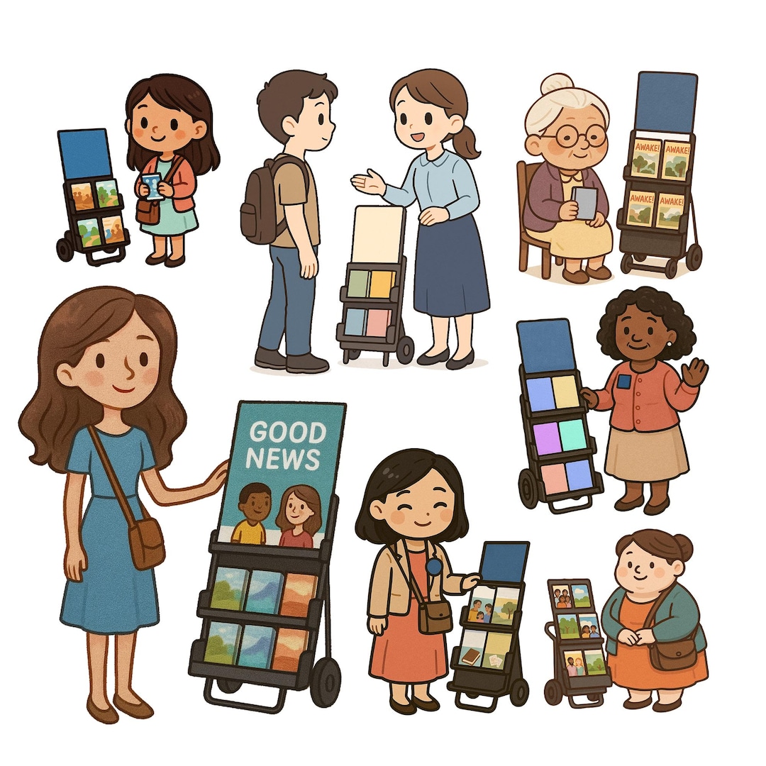 JW Clipart | Cart Witnessing | Printable Stickers | Free Commercial Use ...