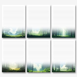 20 Letter Writing Stationery | Green Forest Designs | Digital Download ...