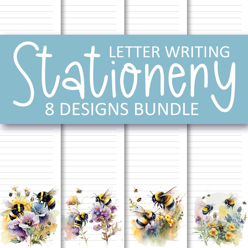 Bumble Bee Printable Stationery JW Letter Writing Stationery Letter ...