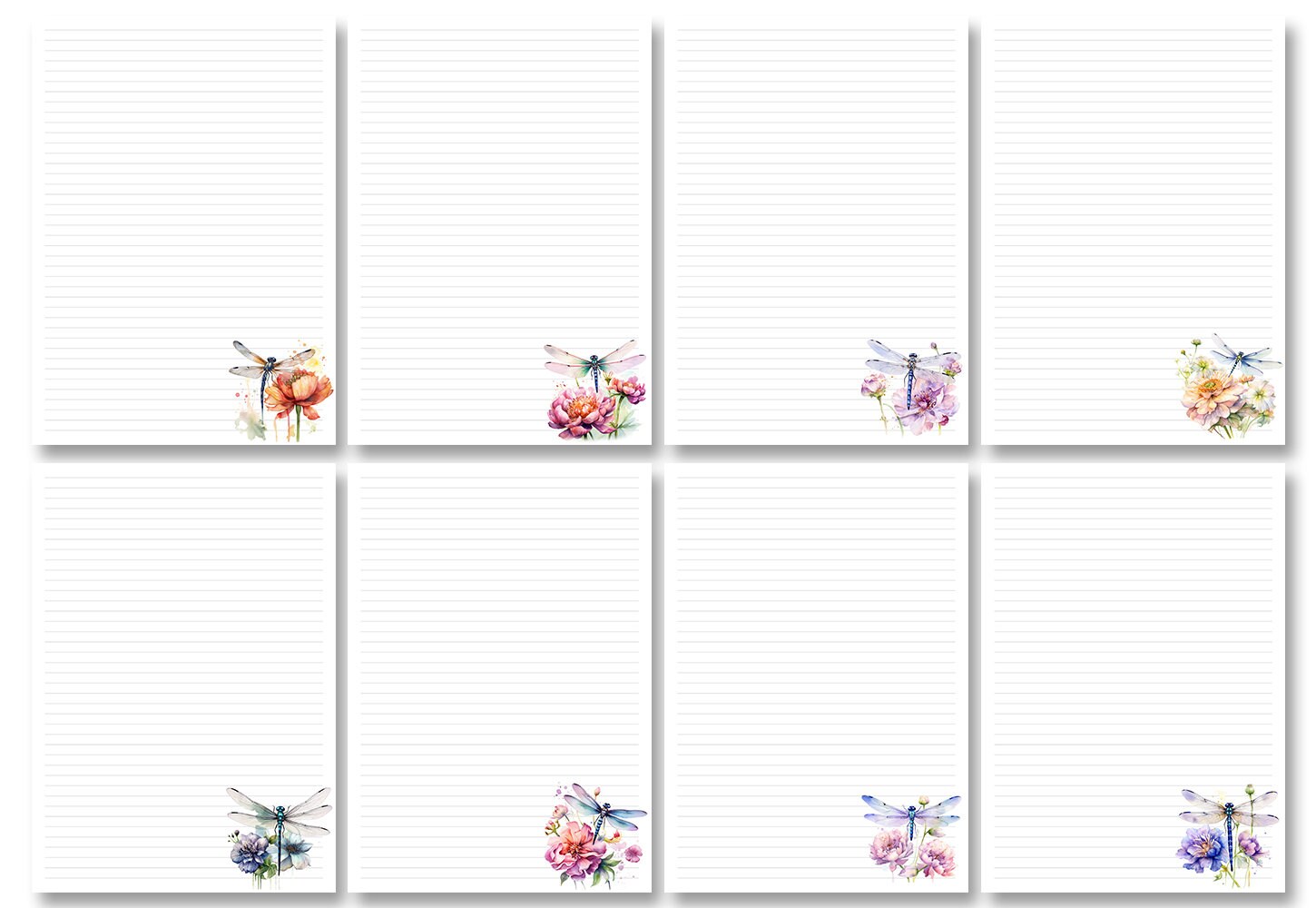 Dragonfly Printable Stationery JW Letter Writing Stationery Letter ...