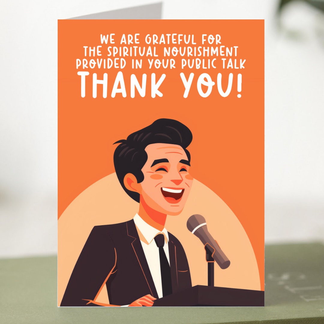 JW Thank You Card | Public Talk Card | Printable Encouragement Card ...