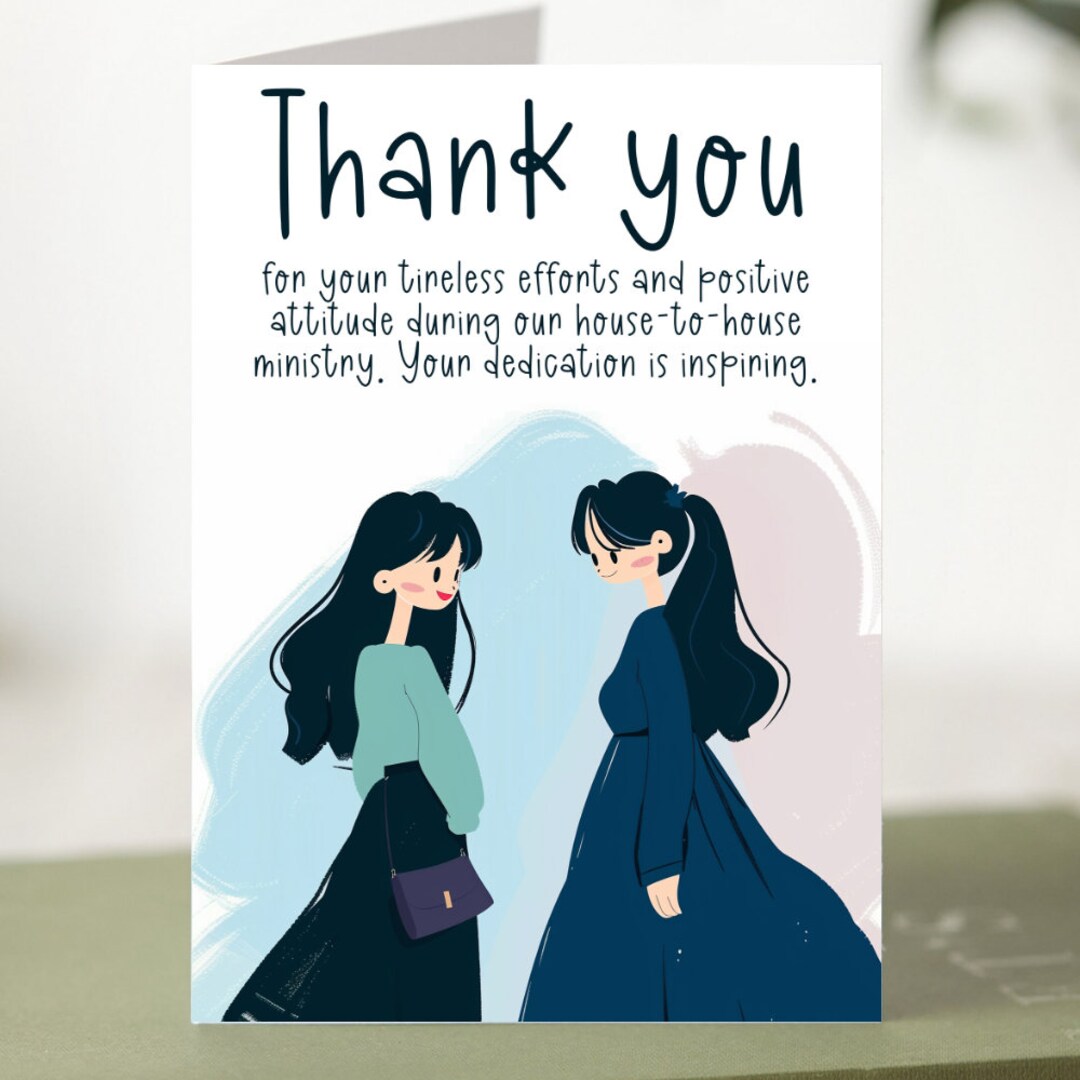 JW Thank You Card Ministry Partner Card Printable Appreciation Card ...